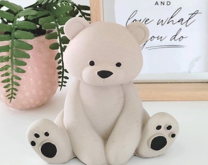 Handmade Polymer Clay Desk Pals / Cream Puff Bear / Jojo Clayy - Etsy