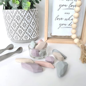 Set of Diffuser Stones- Aroma Stones - Concrete - Rocks - Gems - Cement ...