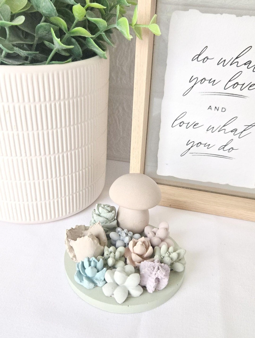 Succulent Concrete Diffuser- for Essential Oils - Fragrance Oils- Cute ...