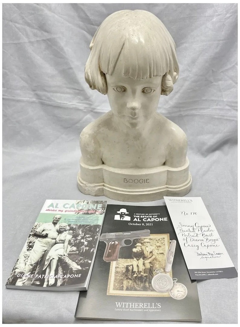 Al & Mae Capone Estate 1925 Diana "boogie" Capone Plaster Gypsum Bust ...