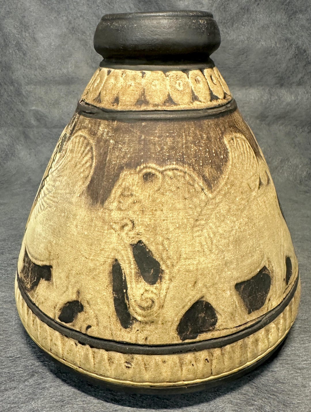 Antique Weller Pottery Burntwood Rudolf Lorber Lebanon Winged Griffin ...