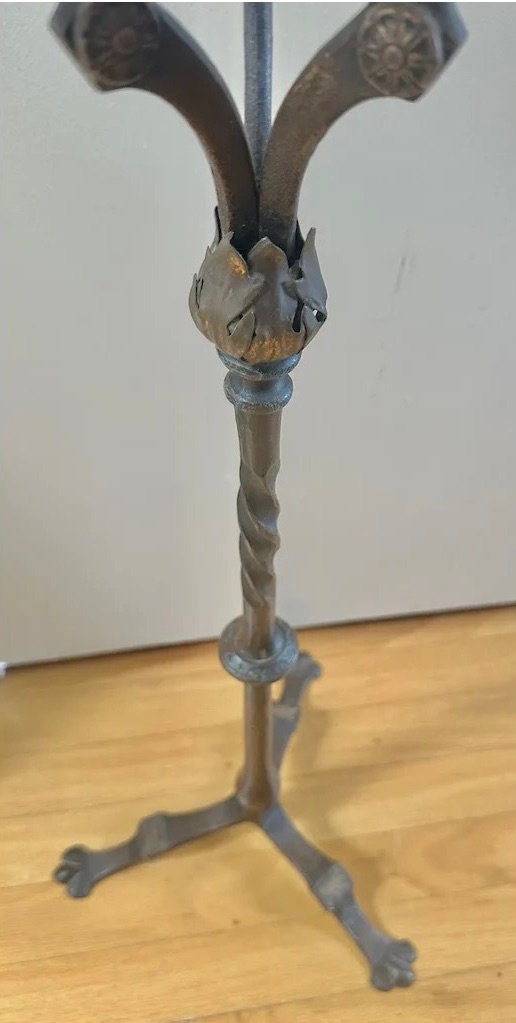 Antique Gothic Revival Art Deco Period Bronze Brass & Iron Griffin ...