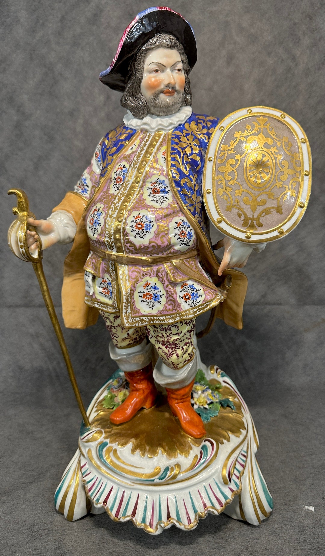 Early Antique English Crown Derby Porcelain Figure Actor James Quinn ...