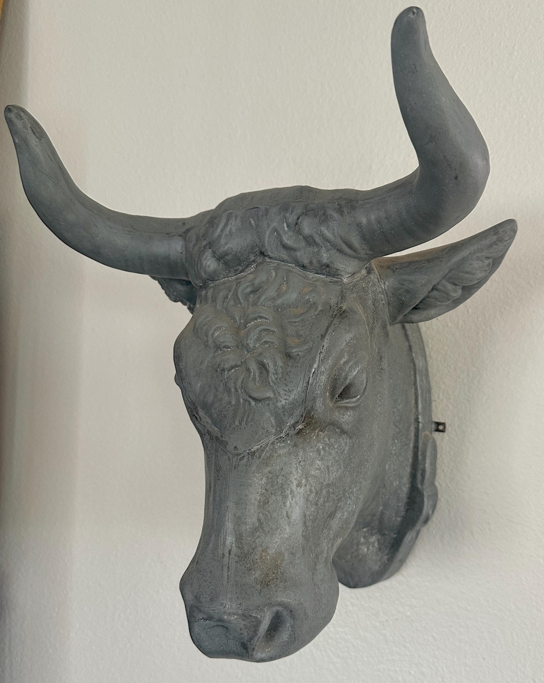 Antique French Metal Zinc Tin Bull Head Sculpture Butcher Trade Sign ...
