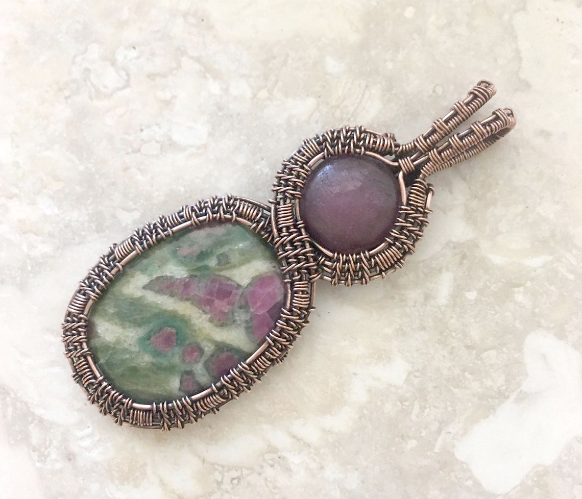 TUTORIAL - Double Stone Wire Weaving Pendant - Etsy