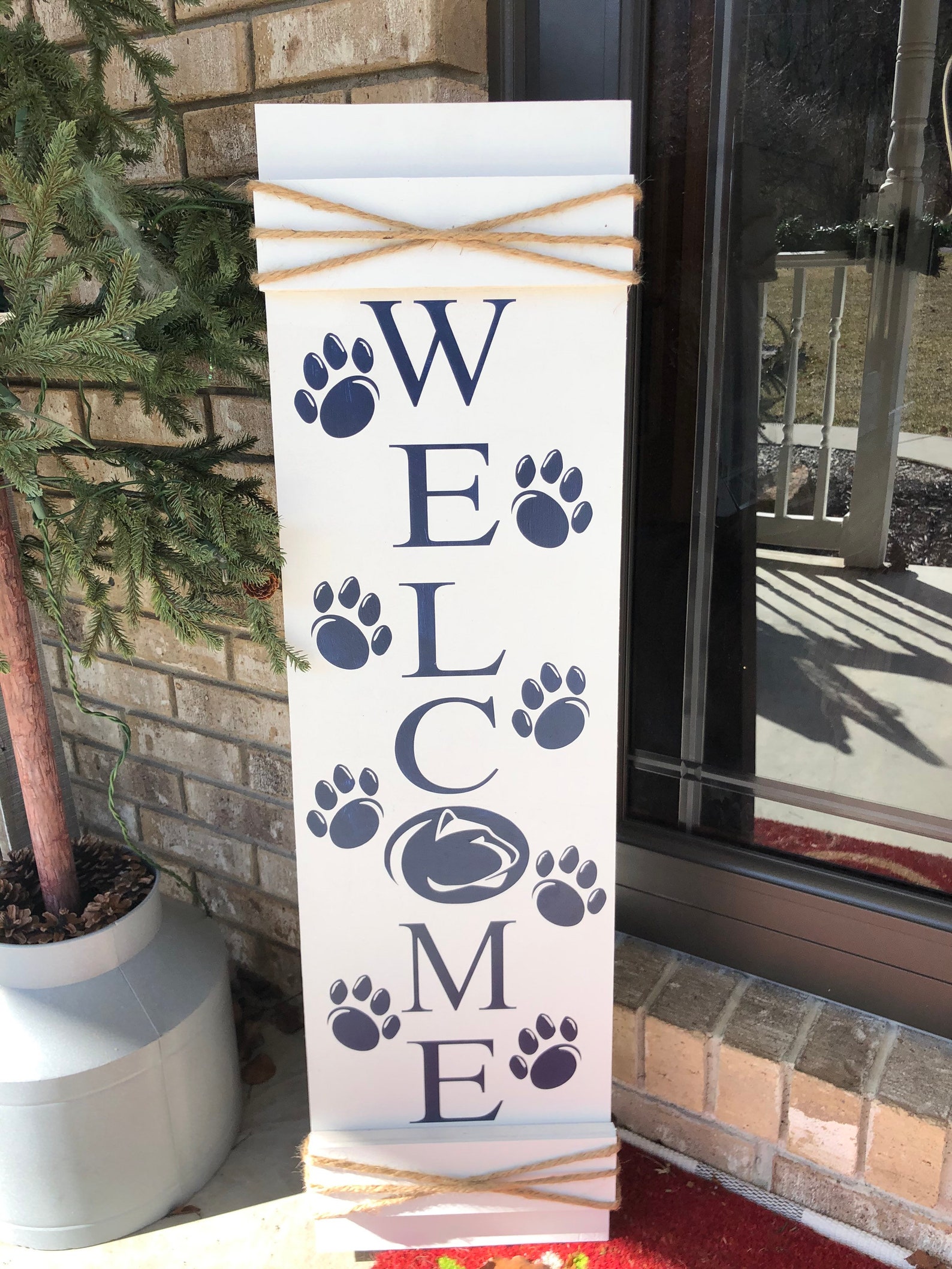 Welcome Sign/ Porch Sign/ Patio Sign/ Penn State/ Football | Etsy
