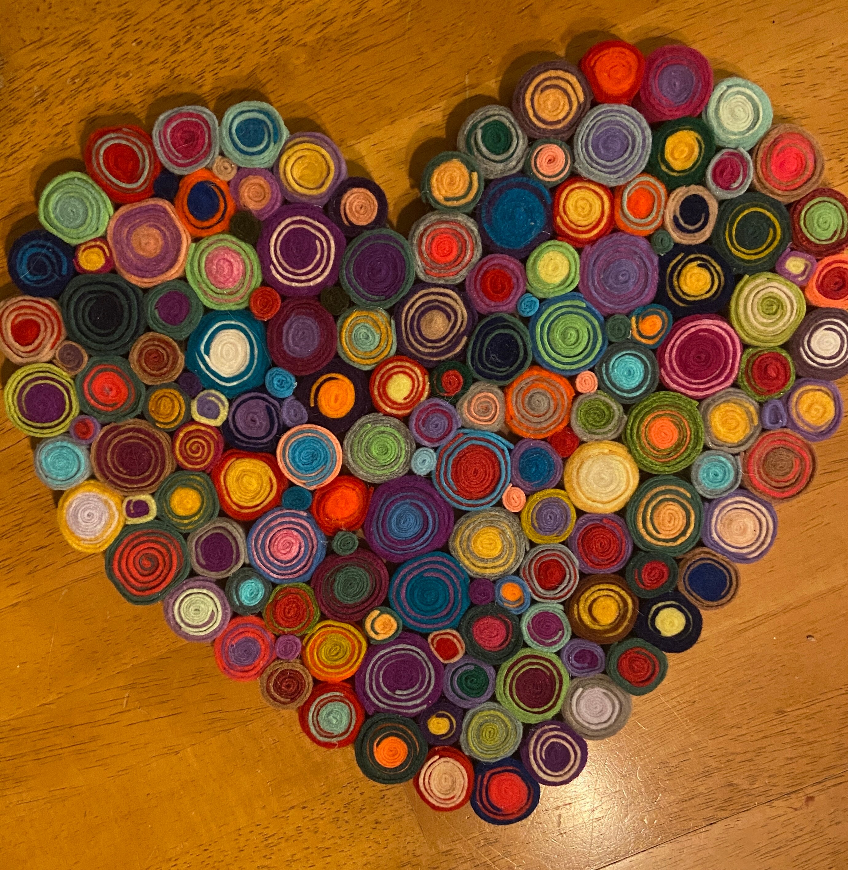 Wool Blend Felt Heart 7 - Etsy