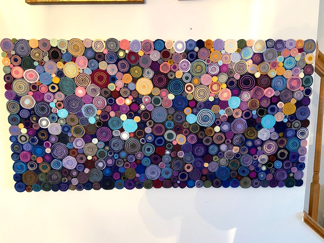 Stunning 2x4 Ft Spiral Textile of Dark to Light - Etsy