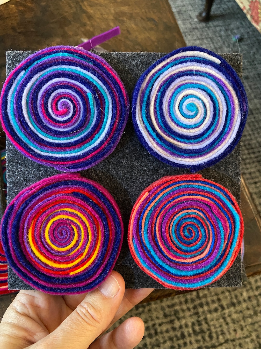 Colorful Wool Blend Felt Spirals- Change It up ! Reconfigure These ...