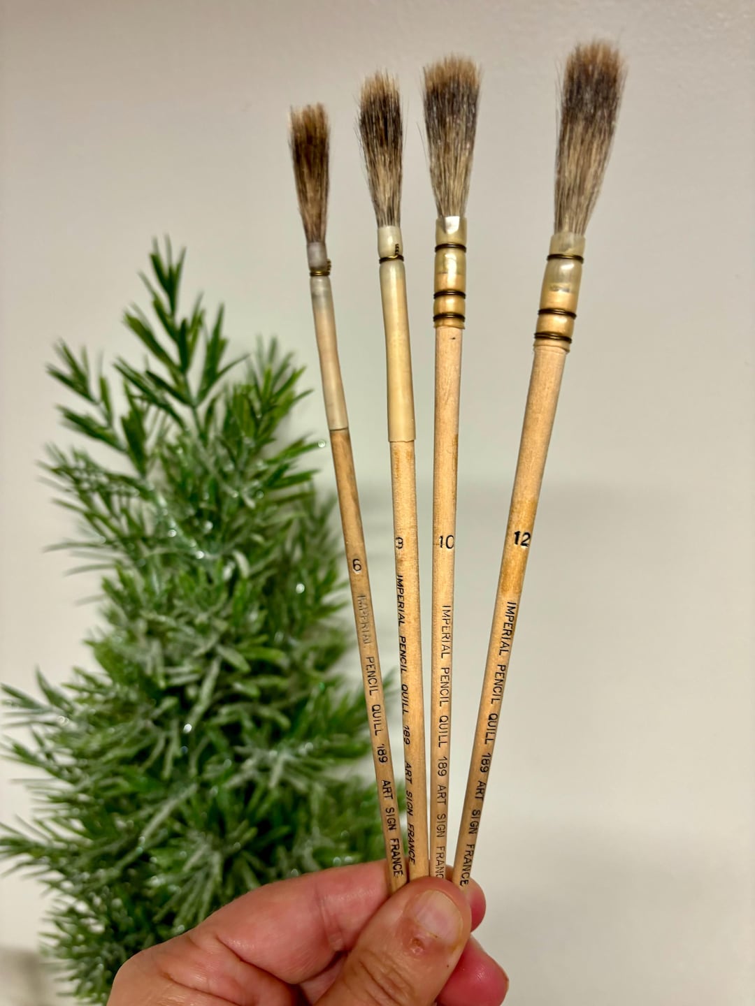 Vintage Imperial Horsehair Paintbrush...one. Artist. Wood. Quill ...