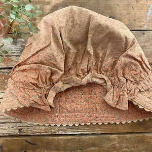 Vintage Pink Flowered Bonnet…ladies. Girls. Head Covering. Amish ...