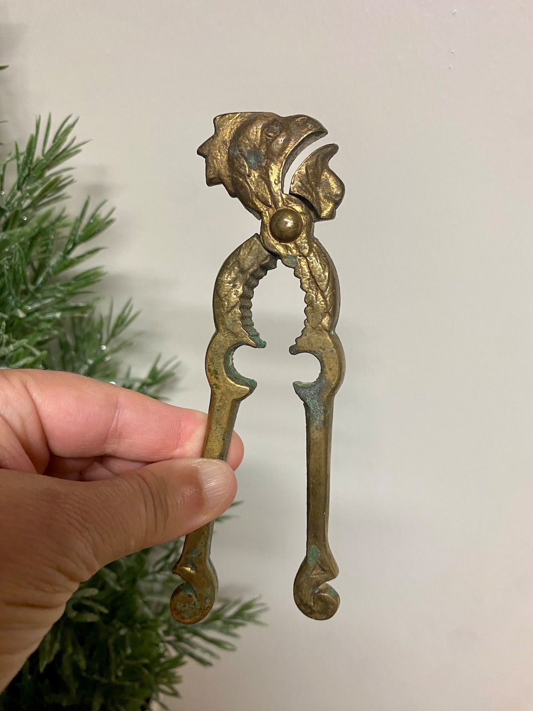 Vintage Brass Rooster Nutcracker…retro. Old. Heavy. Solid. Distressed ...