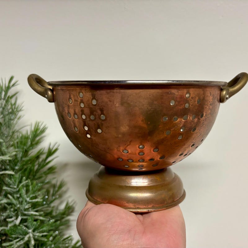 Copper Colander - Etsy