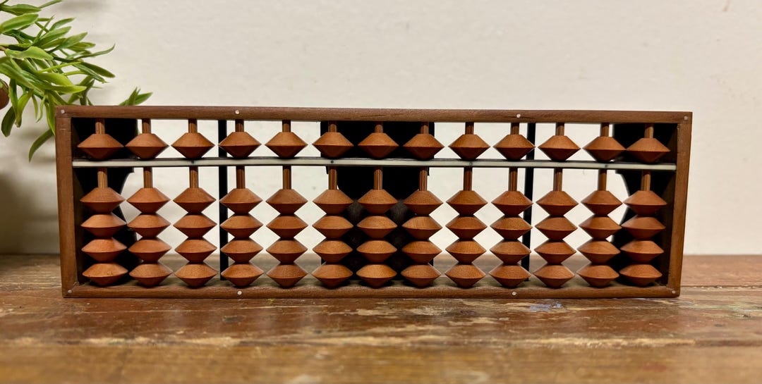 Vintage Wooden Abacus...japan. Tenka Ichi. Retro. Counting. Accounting. Accountant. Numbers ...