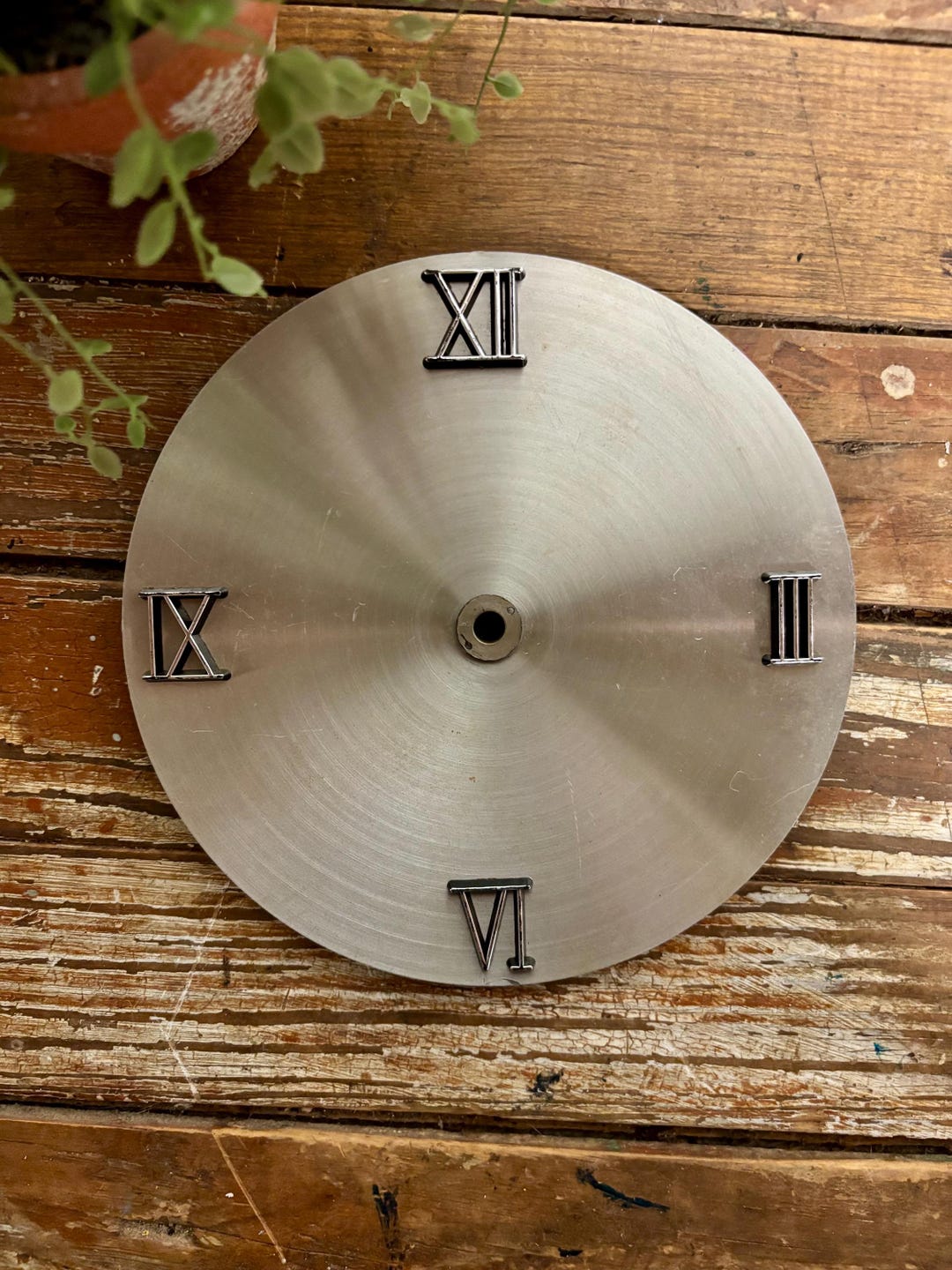 Vintage Metal Clock Face…old. Retro. Antique. Timepiece. Numbers. Roman ...