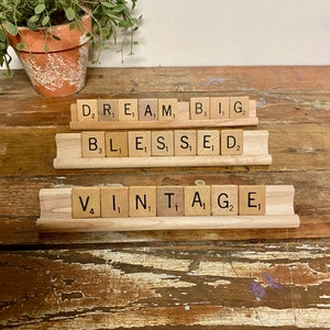 Vintage Scrabble Tile Word Plaques…phrases. Block. Wood. Game. Sayings ...