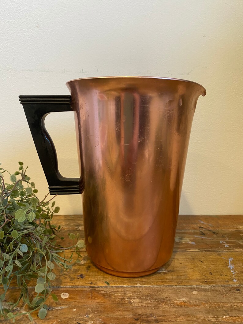 Vintage Pink Color Craft Pitcher...old. Retro. Metallic. | Etsy