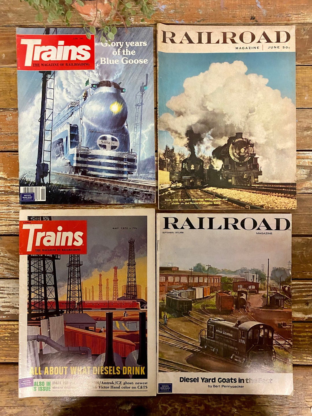 Vintage Trains & Railroad Magazines…four(4). Retro. Ephemera ...