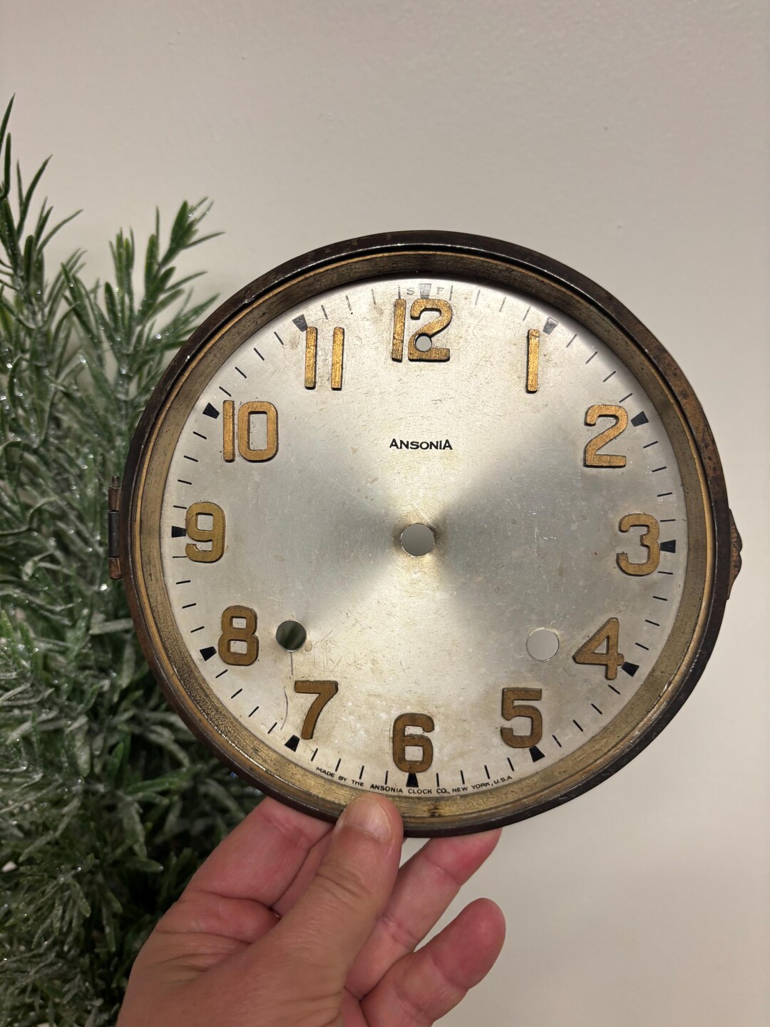 Vintage Metal Clock Face…old. Retro. Antique. Timepiece. Numbers ...