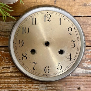 Vintage Metal Clock Faceold. Retro. Antique. Timepiece. Numbers ...