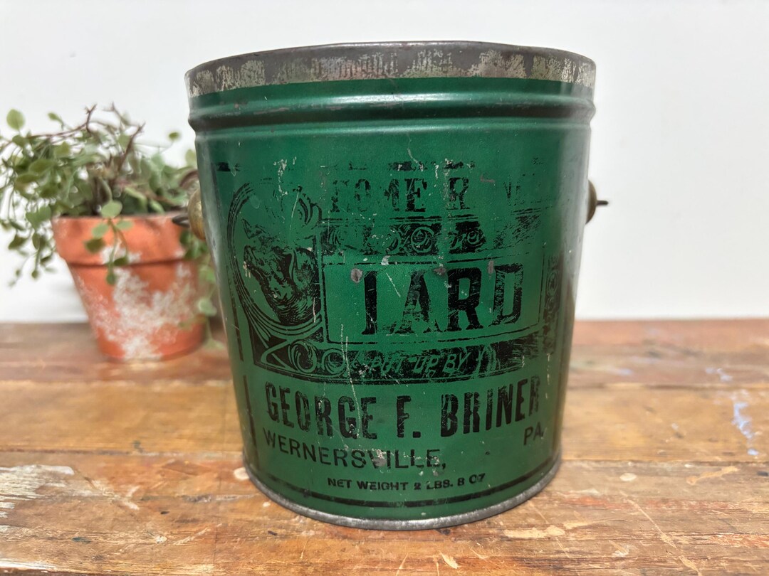 Vintage Green Lard Bucket…old. Primitive. Antique. Pig. Swine ...