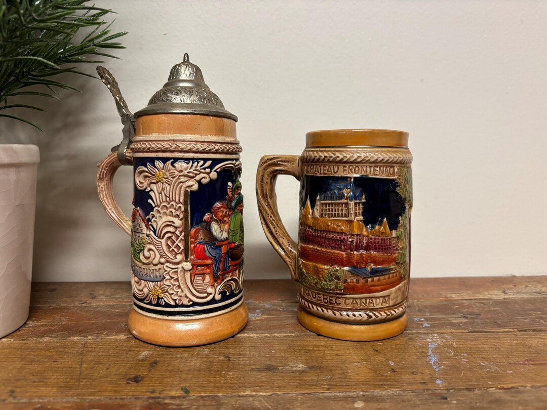 Vintage Beer Stein...old. Retro. Pottery. Germany. Canada. Giftcraft ...