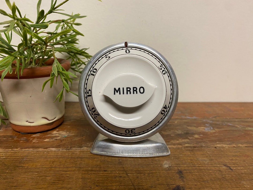Vintage Mirro Aluminum Kitchen Timer...retro. Old. Round. Art Deco ...
