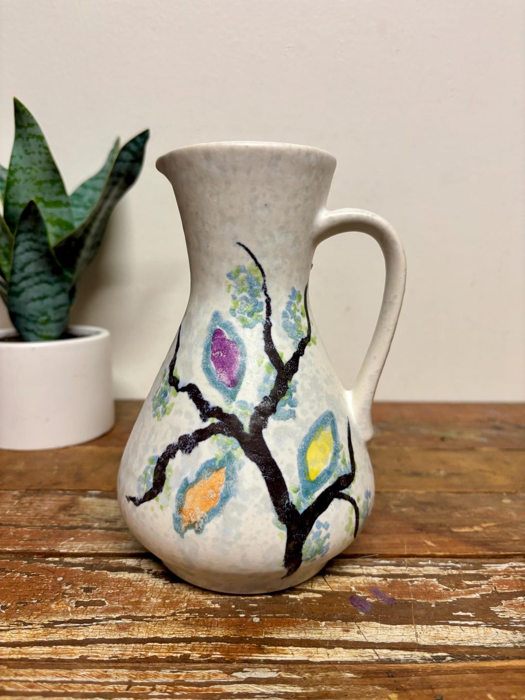 Vintage Jasba Keramik Art Pottery Pitcher...west Germany. Retro Decor ...
