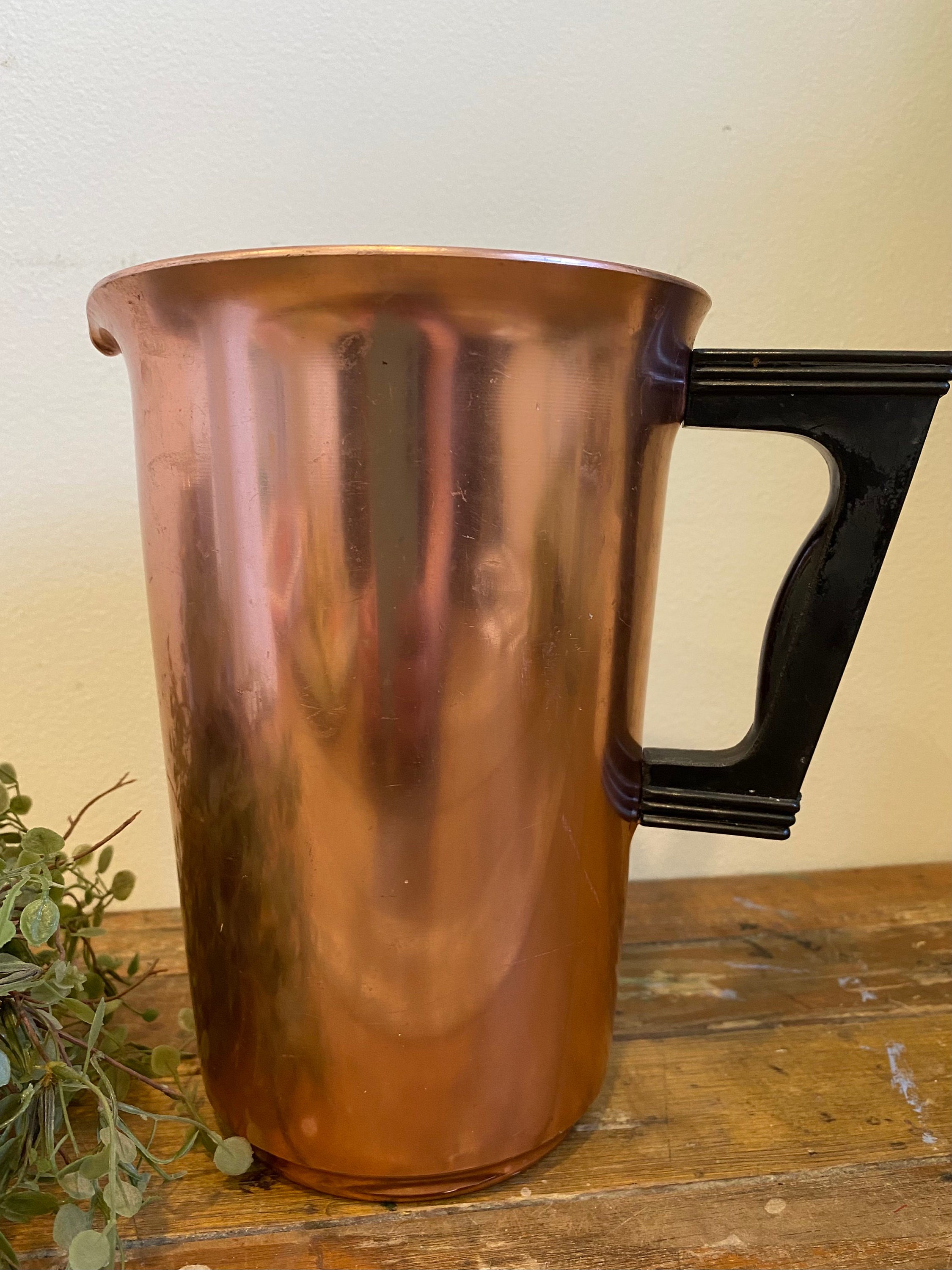 Vintage Pink Color Craft Pitcher...old. Retro. Metallic. | Etsy