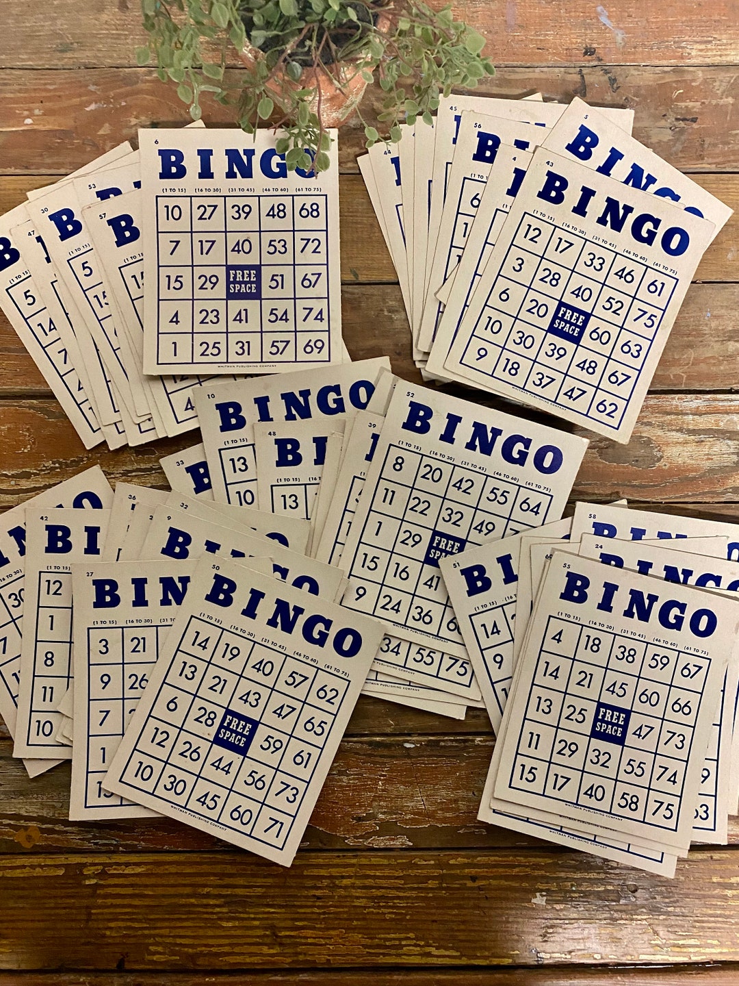Vintage BINGO Cards (6)…set. Ephemera. Paper. Cardboard. Game. Crafting ...
