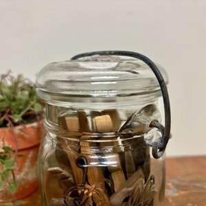 Vintage Ball Glass Clothespin Jar...pint. Ideal. Farmhouse. Cottage ...