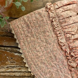 Vintage Pink Flowered Bonnet…ladies. Girls. Head Covering. Amish ...