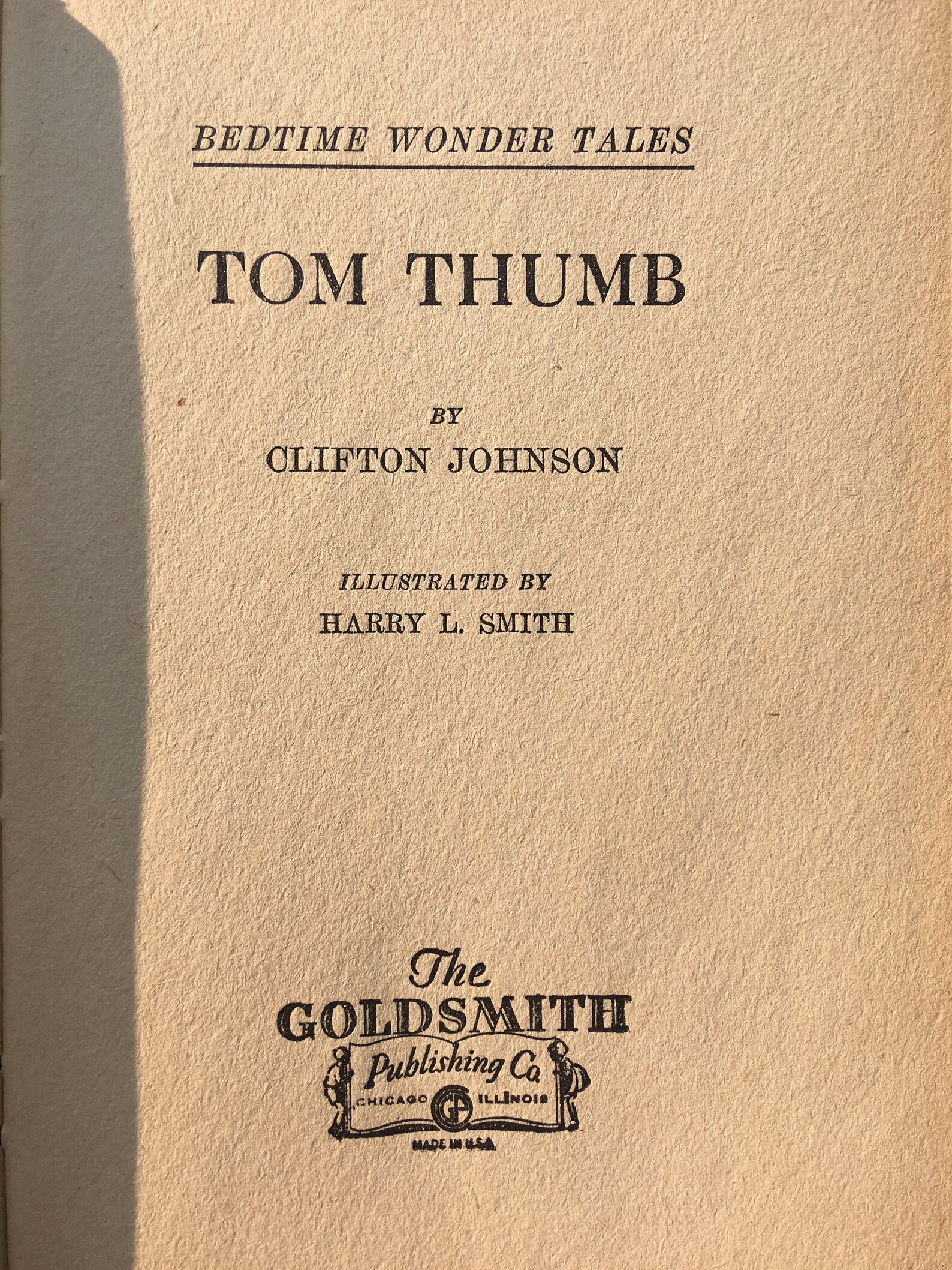 Vintage Tom Thumb Book...hardcover. Dust Jacket. Clifton Johnson ...