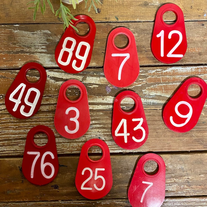 Number Tags - Etsy