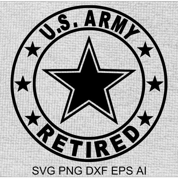 Us Army Retired Svg - Etsy