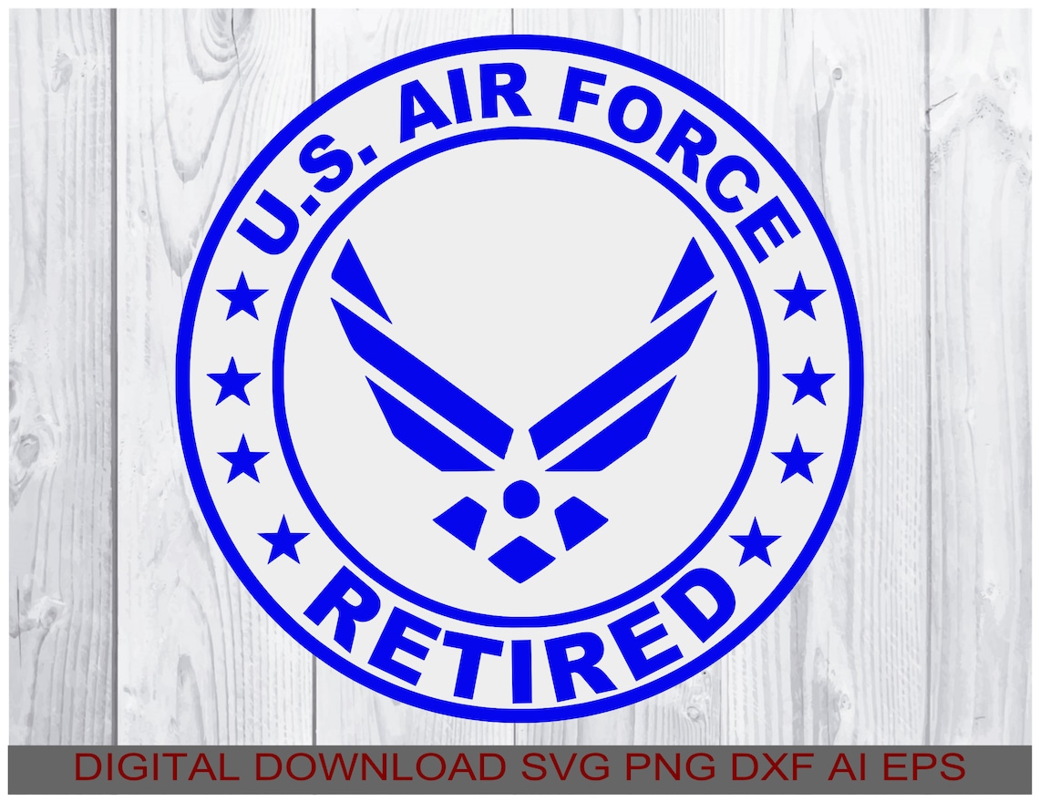 Air Force Retired Decal Cut File SVG Download Svg Png Dxf Ai | Etsy ...
