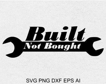 Built Not Bought SVG - Etsy