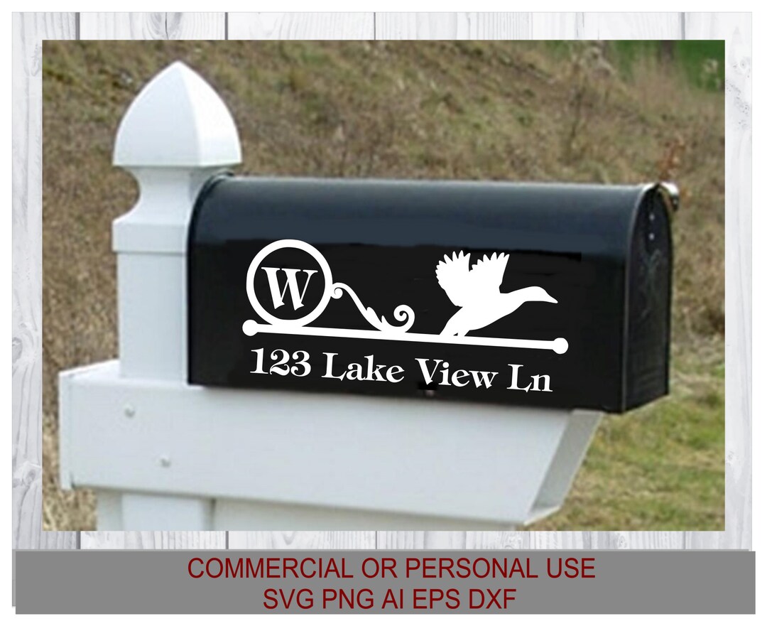 Mailbox Decal Monogram SVG Digital Download Files Are Compatible With ...