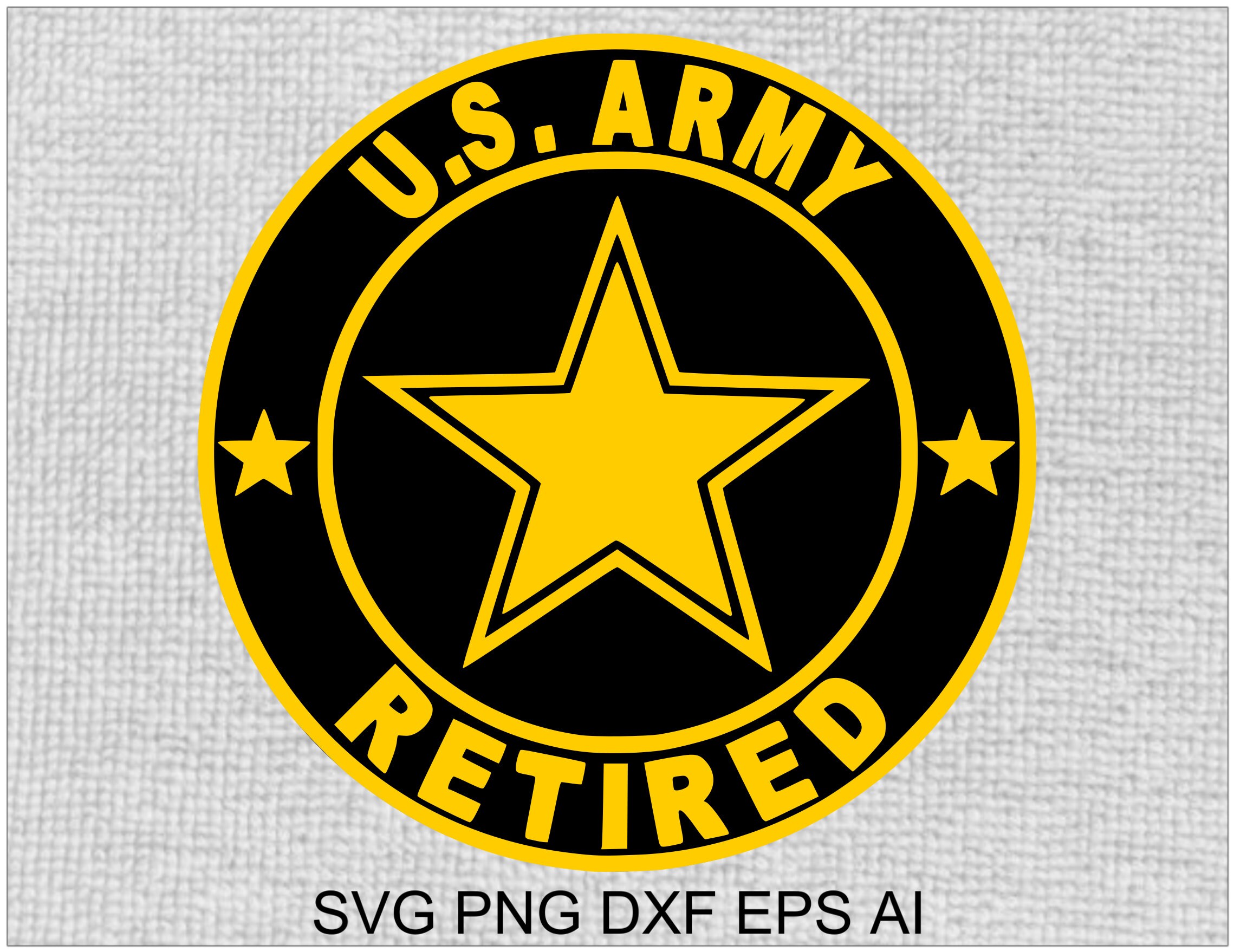 Army Retired Decal SVG Digital Download Files Are Compatible With All ...