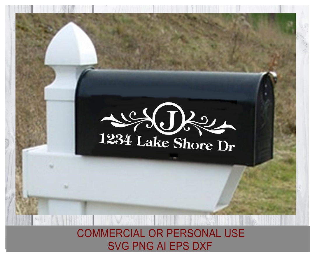 Mailbox Decal Monogram SVG Digital Download Files Are Compatible With ...
