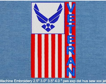 Air Force Embroidery Design - Etsy