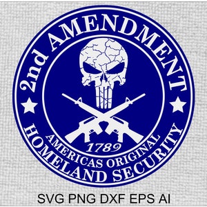 2nd Amendment Punisher Skull Decal SVG Digital Download Files - Etsy