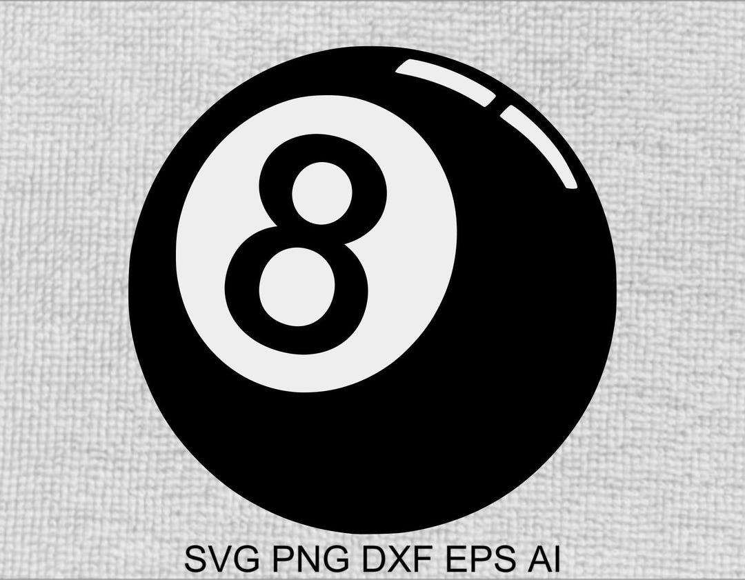 8 Ball Decal SVG Digital Download for Vinyl Cutters, Printers, Lasers ...