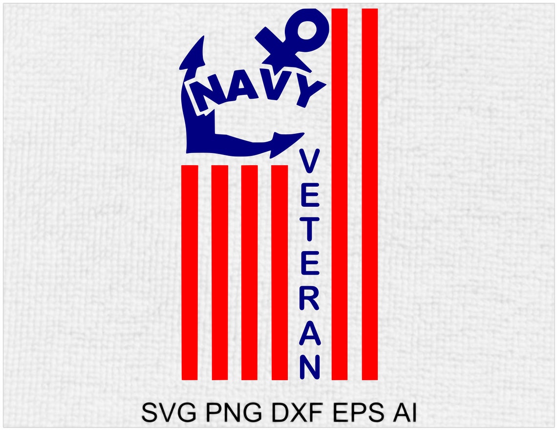 Navy Veteran Flag Decal SVG Digital Download Files Are - Etsy