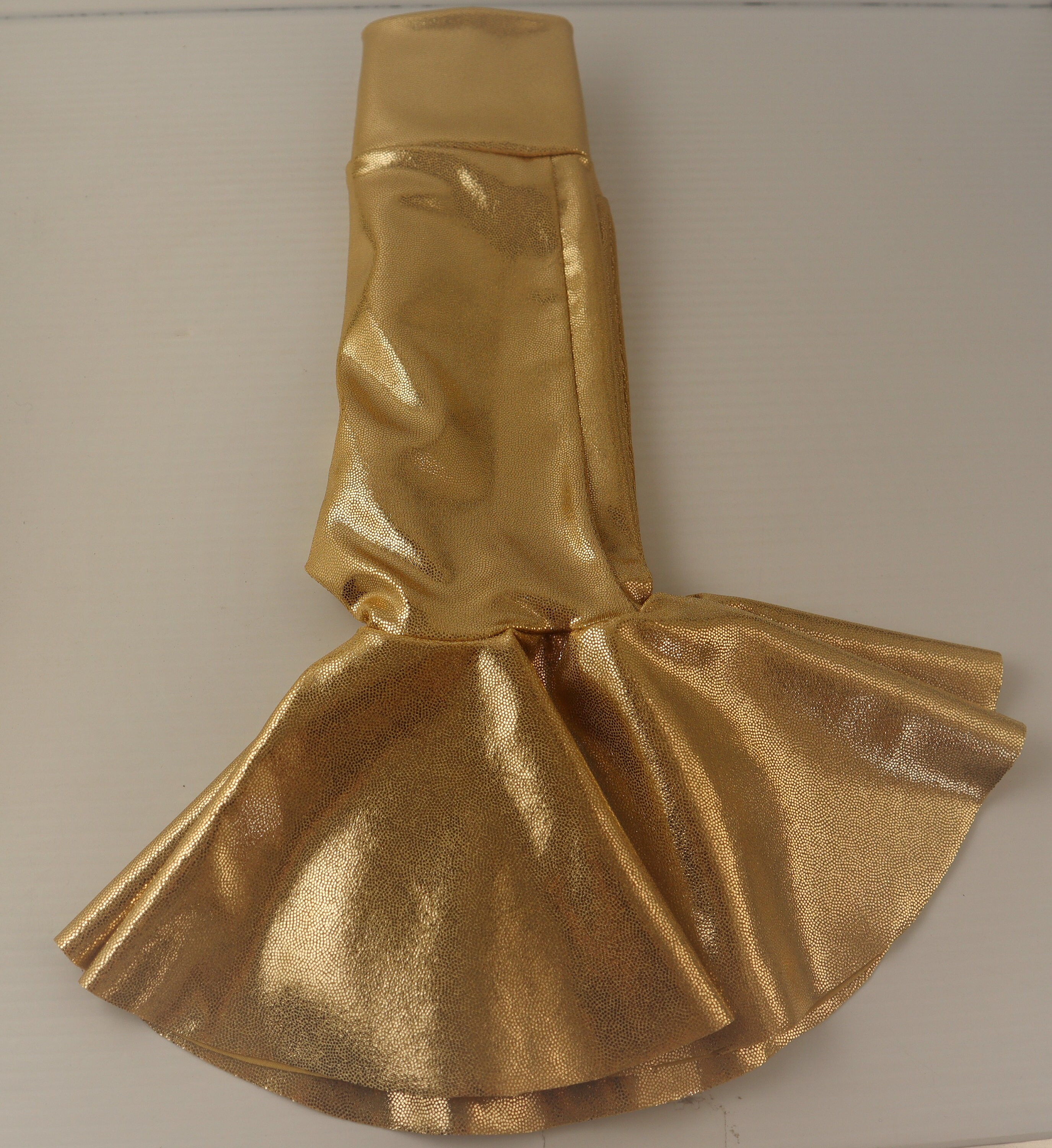 Spandex Metallic Gold Bell Bottoms Stretch Pants High Waisted, Baby ...