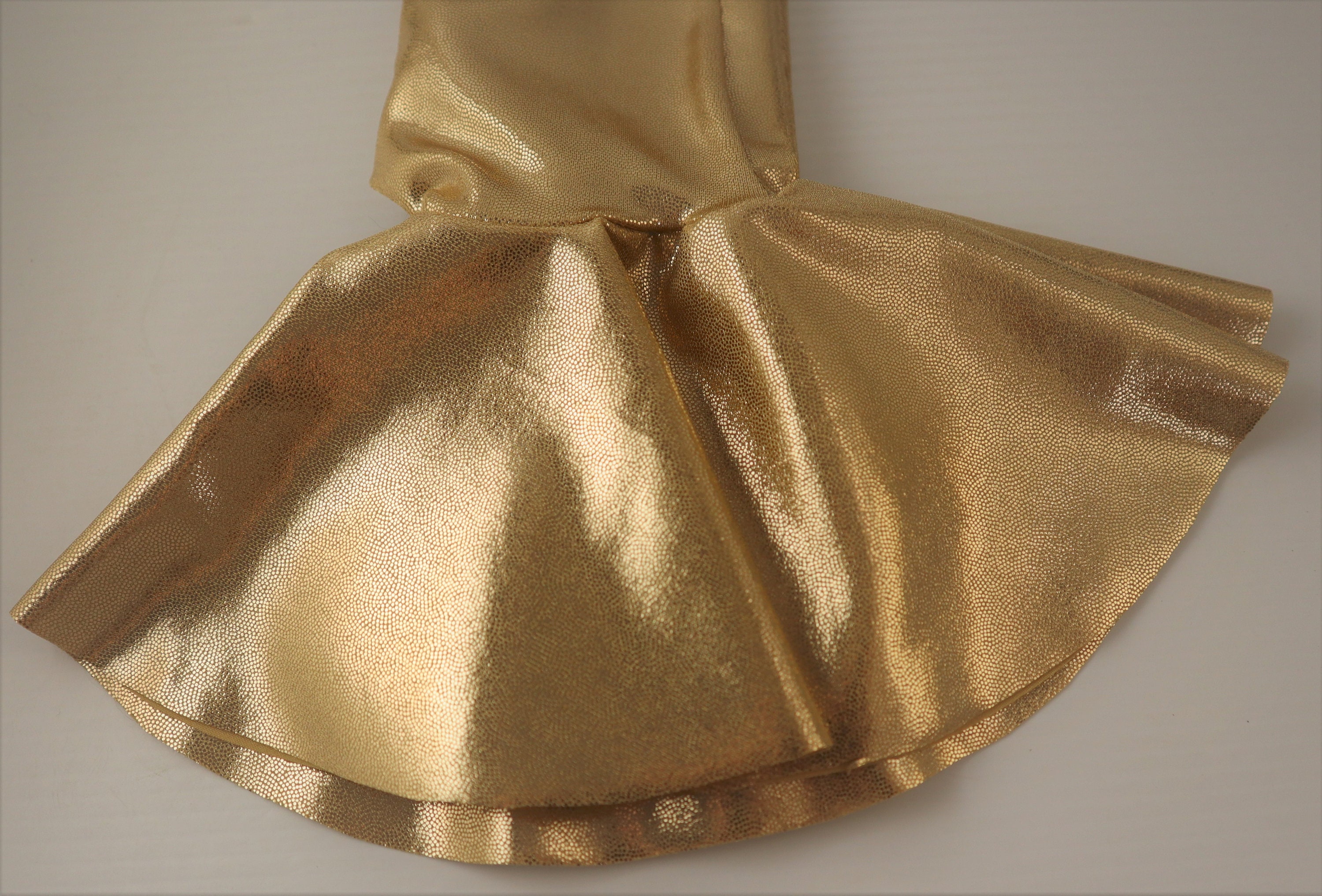 Spandex Metallic Gold Bell Bottoms Stretch Pants High Waisted, Baby ...