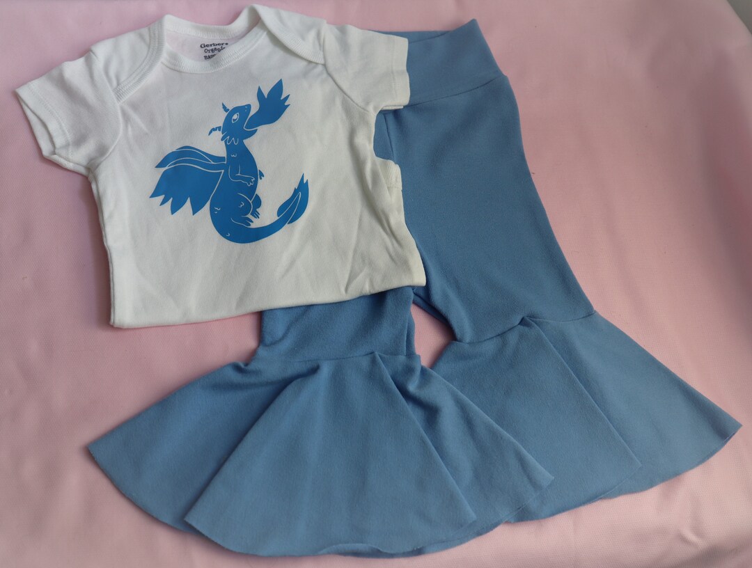 BELL Bottom Stretch Cotton Fabric, Girls Bell Bottoms, Retro Children's ...