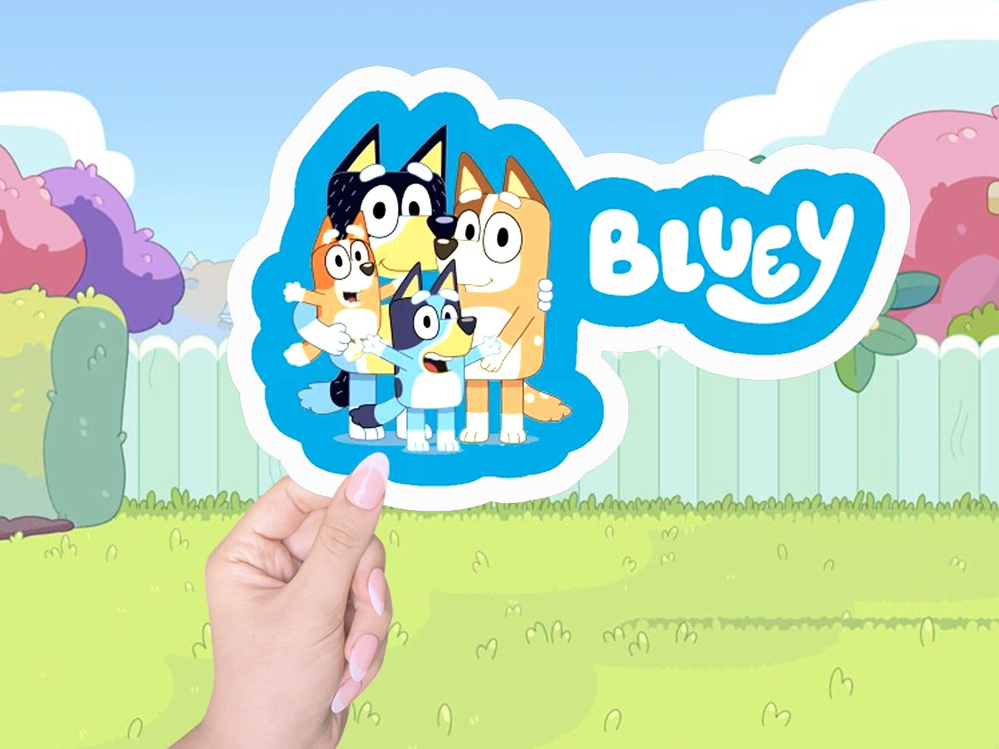 Bluey Stickers Bluey Birthday bluey Vinyl Stickers Family - Etsy