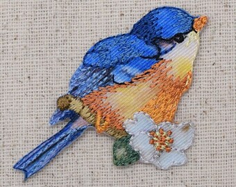 Blue Bird Bluebird Facing Right Iron on Applique | Etsy
