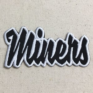 Miners - Color Choice - Mascot - Team Name - Words - Iron on Applique ...
